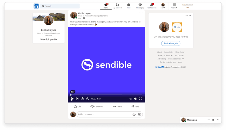 Post Native Videos To LinkedIn Profiles Post Native Videos To LinkedIn Profiles